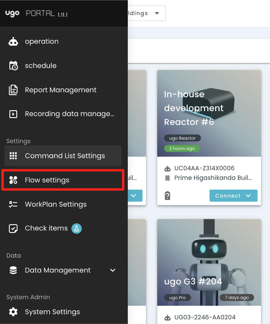 Flow Settings – ugo Support