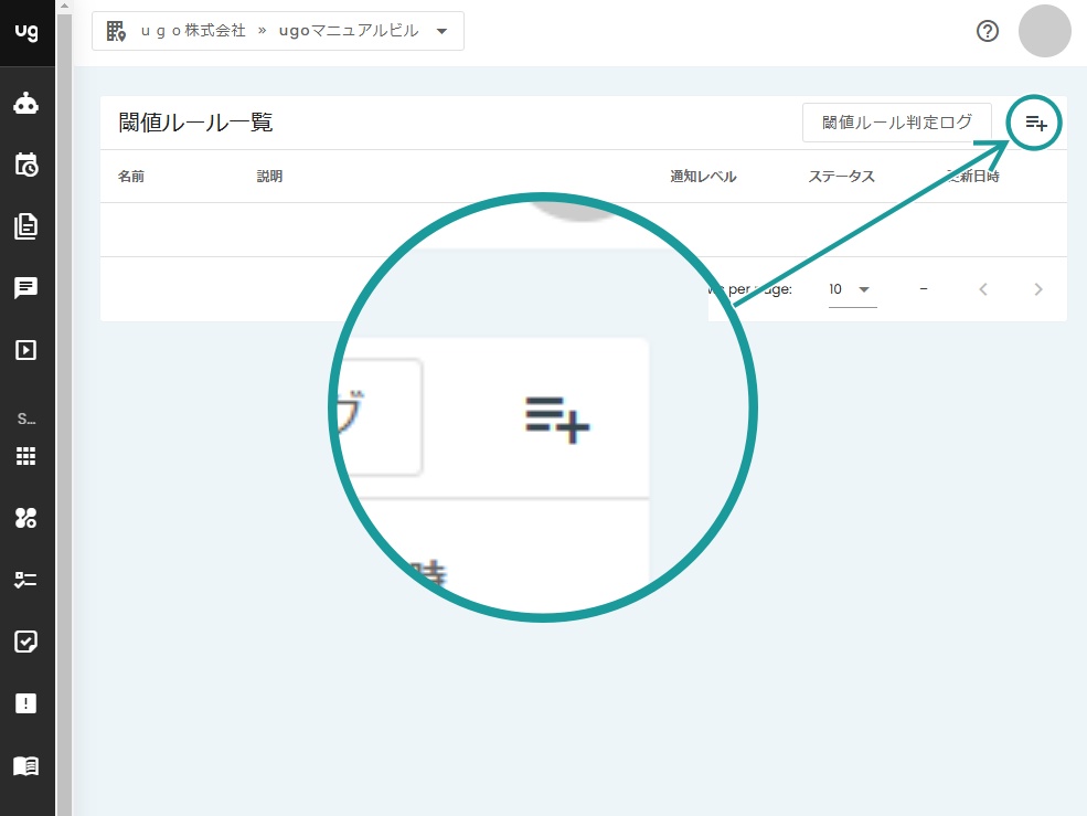 hakaru.ai 閾値アラート機能の設定方法 – ugo Support