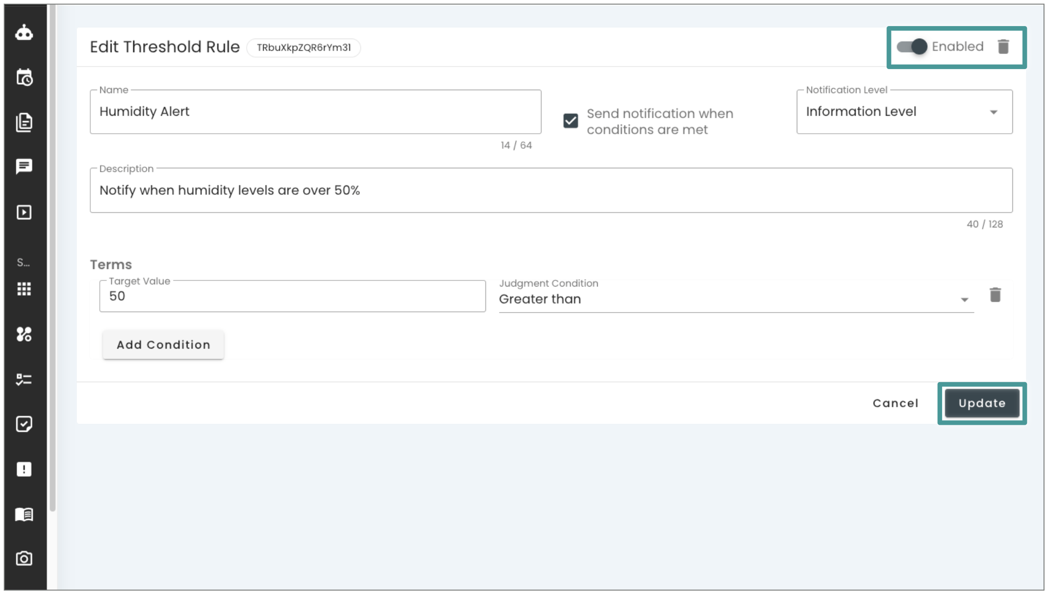 How to set up LiLz Gauge threshold alert function – ugo Support